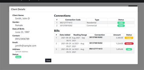 Electric Billing Management System In PHP And SQLite Free Source Code SourceCodester