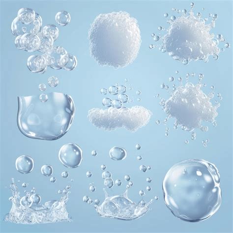 Premium Photo Collection Of Foam Bubble