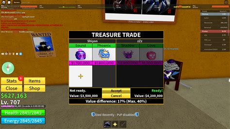 Wl I Traded Sound N Pheonix For Shadow N Love Rbloxfruits