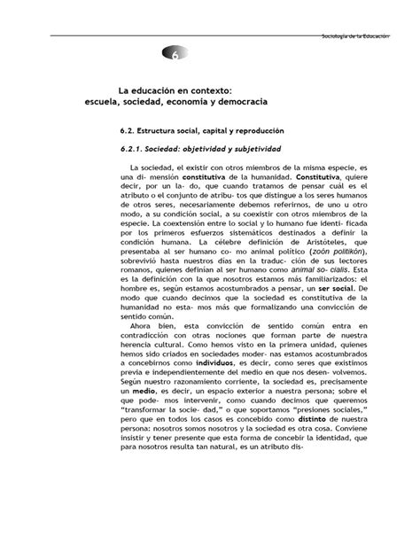 Emilio Tenti Fanfani Teoría De La Reproducción Pdf Sociedad