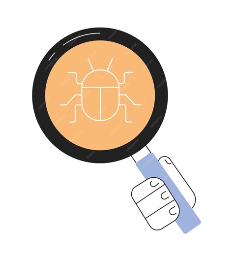 Premium Vector Finding Bugs In Code Line Concept Vector Spot Illustration