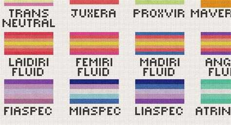 Gender Pride Flag Cross Stitch Pattern PDF Etsy