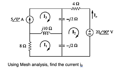 Using Mesh Analysis Find The Current Io