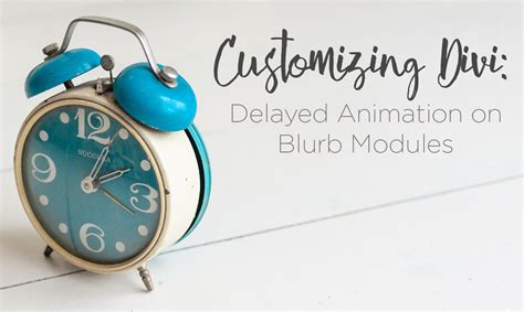 Divi Delayed Animation On Blurb Modules Mercy Tapscott