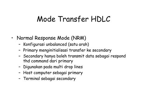 Ppt Data Link Layer Protokol High Level Data Link Control Hdlc