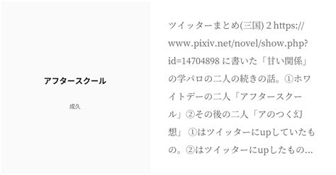 R 18 賈遼 賈詡 アフタースクール 成久の小説 Pixiv