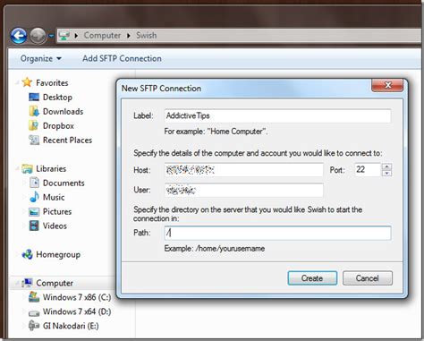 Access Files Map Network Location Over Ssh Sftp In Windows 7