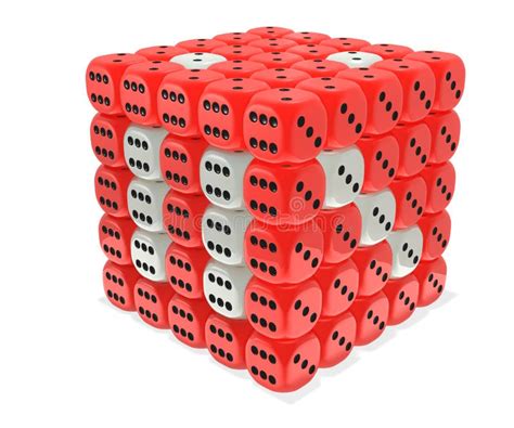 Dice In A Row In The Order Of Fibonacci Sequence Stock Illustration
