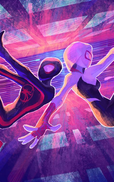 X Resolution Miles Morales Gwen Stacy The Spider Verse X Resolution Wallpaper
