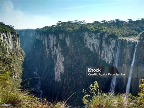 Waterfall Itaimbezinho Canyon Serra Aparados National Park Canyons
