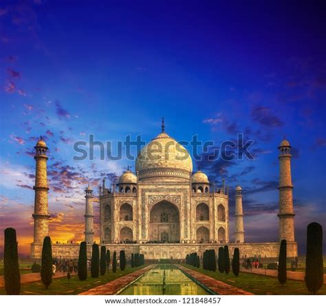 Taj Mahal India Sunset Stock Photo Edit Now 121848457