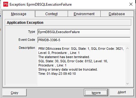 Failure Importing XML XER In To The P6 Database Citrix Environment Oracle Forums
