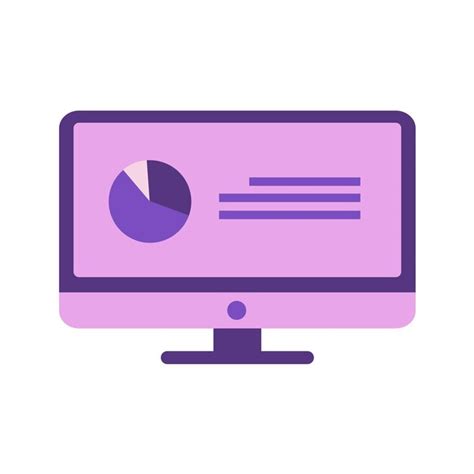 Premium Vector Monitor Displaying Diagram Flat Vector Illustration