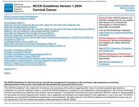 Cervicalcancer Nacional Network Documentospdf