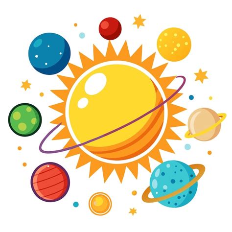 Sun Solar System Clipart Vector Art And Illustration Premium Ai