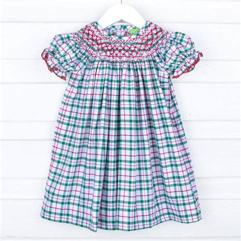 Windsor Plaid Smocked Bishop Dress Classic Whimsy