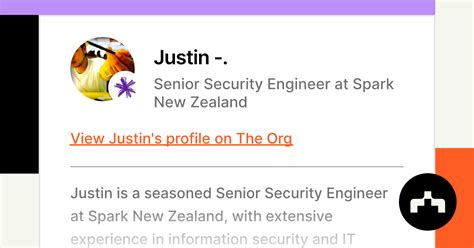 Justin Senior Security Engineer At Spark New Zealand The Org