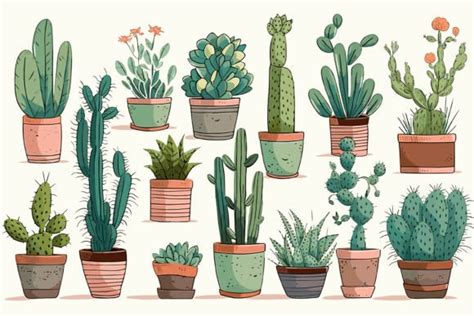 Vector Art Cactus Cacti Cactus Symbol Graphic By Saydurf · Creative Fabrica