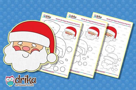 Molde De Papai Noel Para Imprimir Grátis Em Tamanho Real
