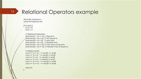 Operators In C Programming Types Of Variables Ppt
