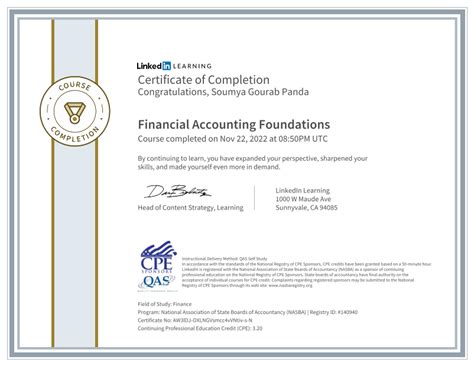 Soumya Gourab Panda On Linkedin Certificate Of Completion