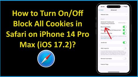 How To Turn Onoff Block All Cookies In Safari On Iphone 14 Pro Max Ios 172