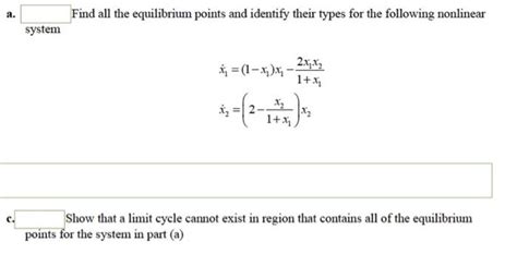 Solved A Find All The Equilibrium Points And Identify Their