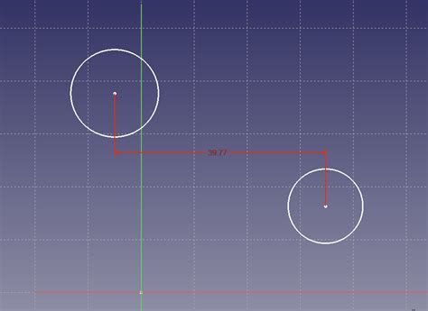 Freecad 水平距離拘束 Xsim
