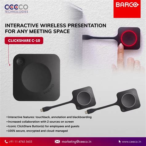 Barco Clickshare Wirelesspresentiondevice Wirelesspresentation C10