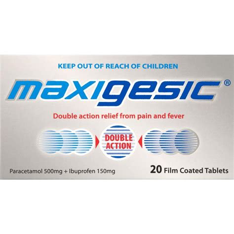 Maxigesic Double Action Film Coated Tablets 20pk Nz