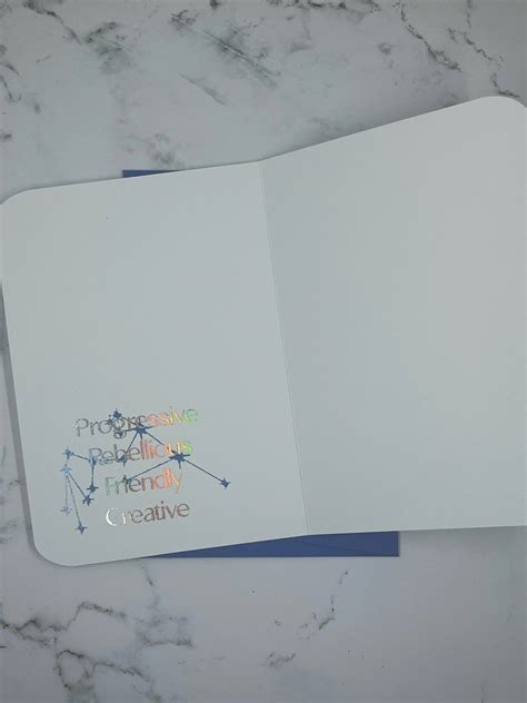 Aquarius Zodiac Birthday Card — D Johnson And Co Greetings