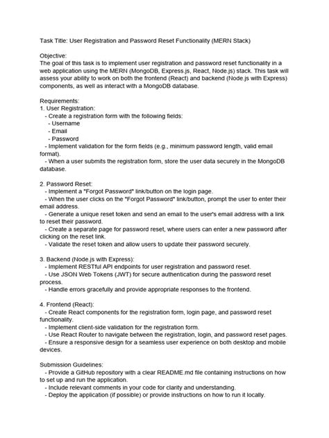 Full Stack Task Pdf