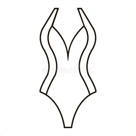 Woman Fashion Summer Swimsuit Illustration Isolated On White Stock