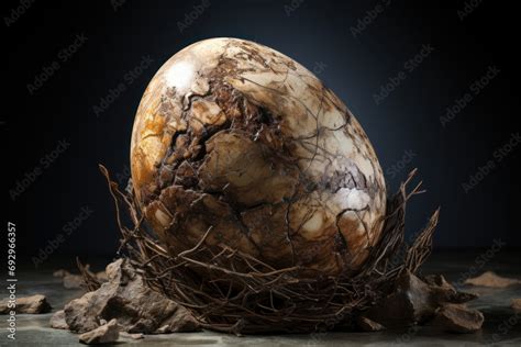 Zdjęcie Stock A Fossilized Dinosaur Egg Nest Offering Clues About