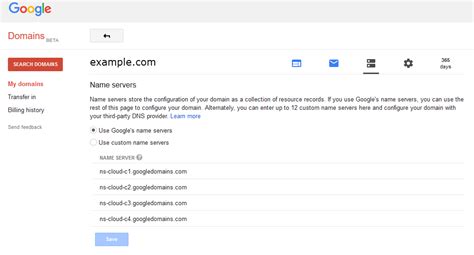 How To Change The Name Servers Of A Registered Google Domain Web Hosting Hub