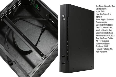 Mini Computer Case Gaming Pc Chassis Compact With Wi Fi And Usb 2 0 For Thin Itx Motherboard