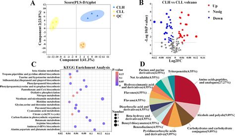 Metabolome Data Analysis A The Pls Da Analysis B Comparison Of Gene