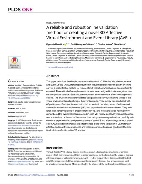Pdf A Reliable And Robust Online Validation Method For Creating A