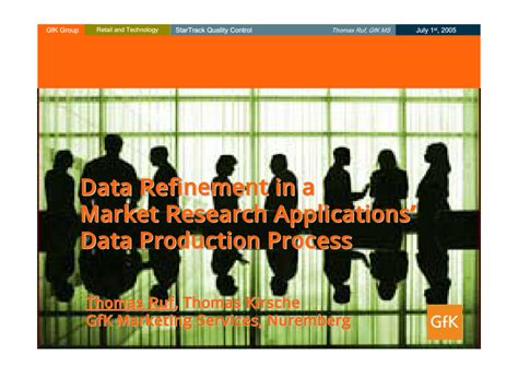 Pdf Data Refinement In A Market Research Applications Data Production Process