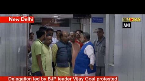 Bjp Stages Protest At Delhi Jal Board Office Over Water Scarcity In City
