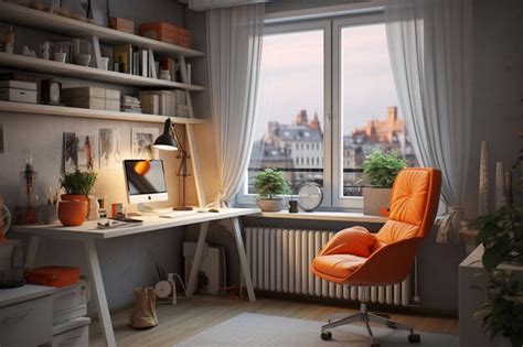 Home Workspace Minimalistic Design Premium Ai Generated Image