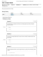 Unit 6 Quiz Rawls FA22 PHIL 186 Sec 87 Prof And Bus Ethics Pdf 22