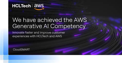 Adarsh Kumar On Linkedin Hcltech Achieves The Aws Generative Ai