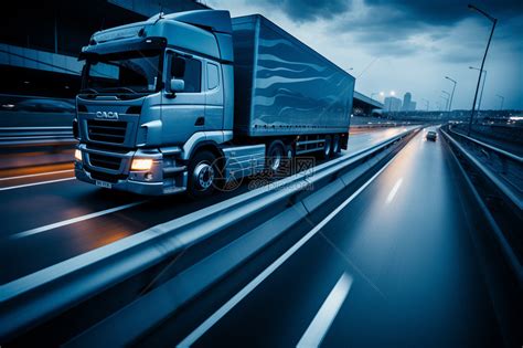 高速公路上的货运卡车高清图片下载 正版图片600406444 摄图网