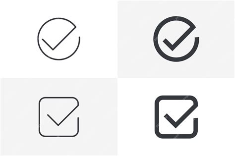 Premium Vector Checkmark Icon Set Vector Check Icon Bundle Isolated On White Background