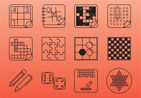 Board And Table Game Icons Vector Art At Vecteezy