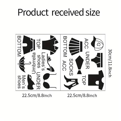 Wardrobe Clothes Classification Label Stickers Diy Vinyl Temu United
