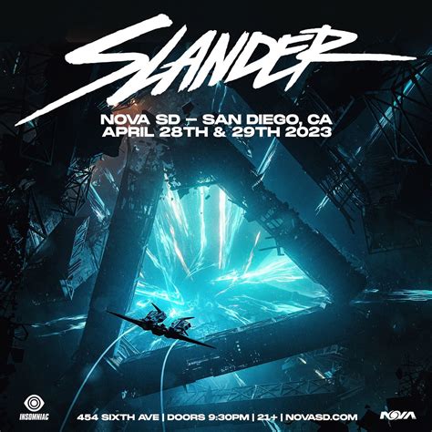 Slander Tickets At Nova Sd In San Diego By Nova Sd Tixr
