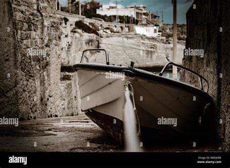 Old Fishing Boat On The Beach Stock Photo Alamy