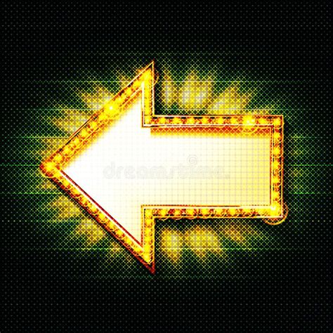 Vintage Wood Red Arrow With Light Bulb Stock Illustration Illustration Of Illuminated Retro